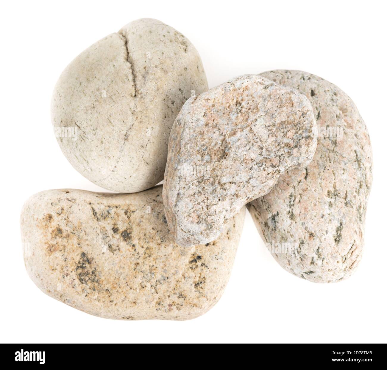 Natural large stone, cobblestone isolated on white background. stones ...