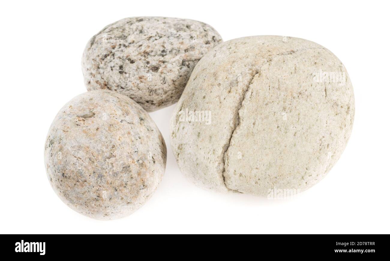 Natural large stone, cobblestone isolated on white background. stones ...