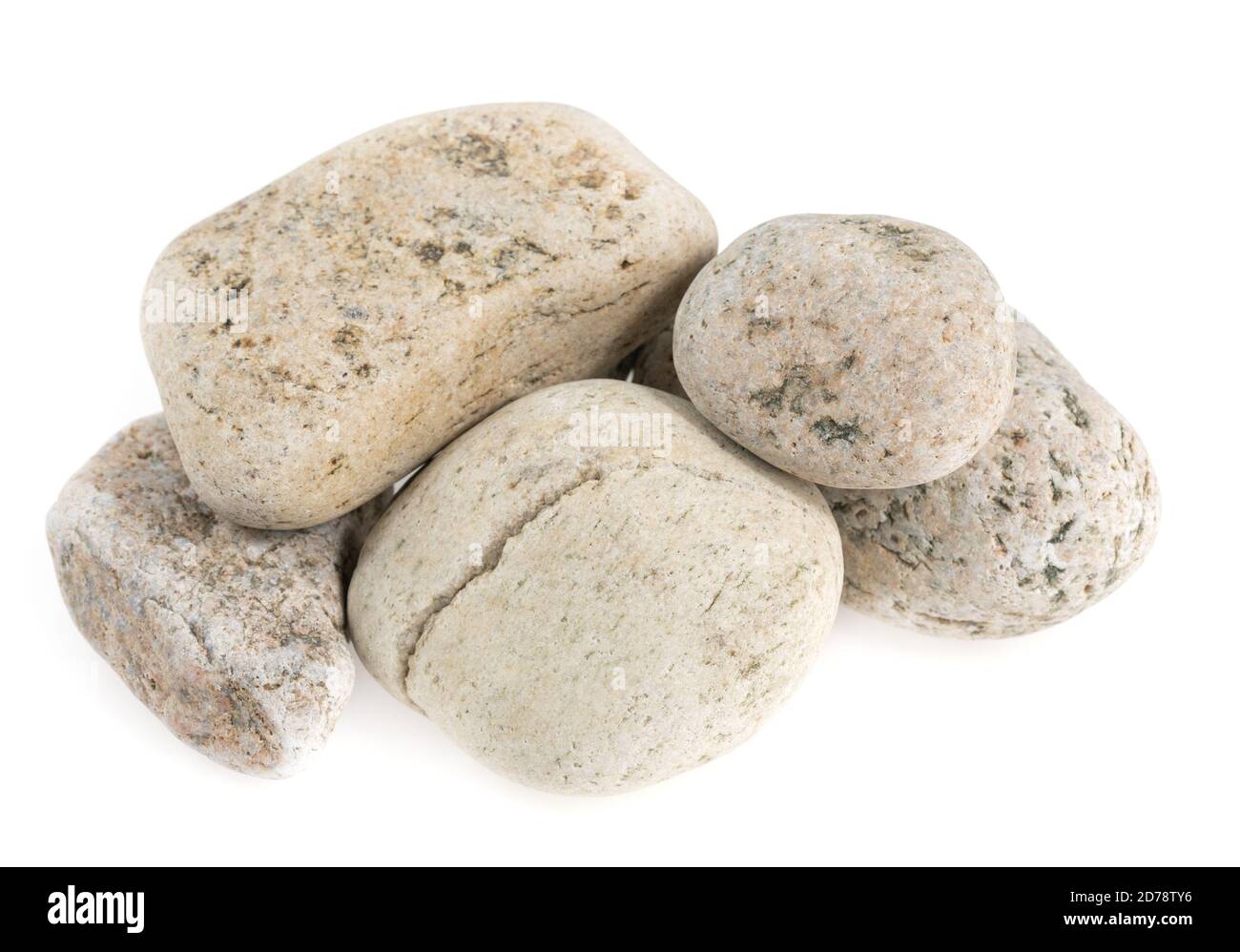 Natural large stone, cobblestone isolated on white background. stones ...