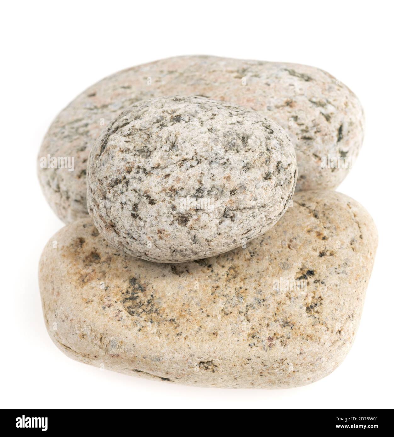 Natural large stone, cobblestone isolated on white background. stones ...