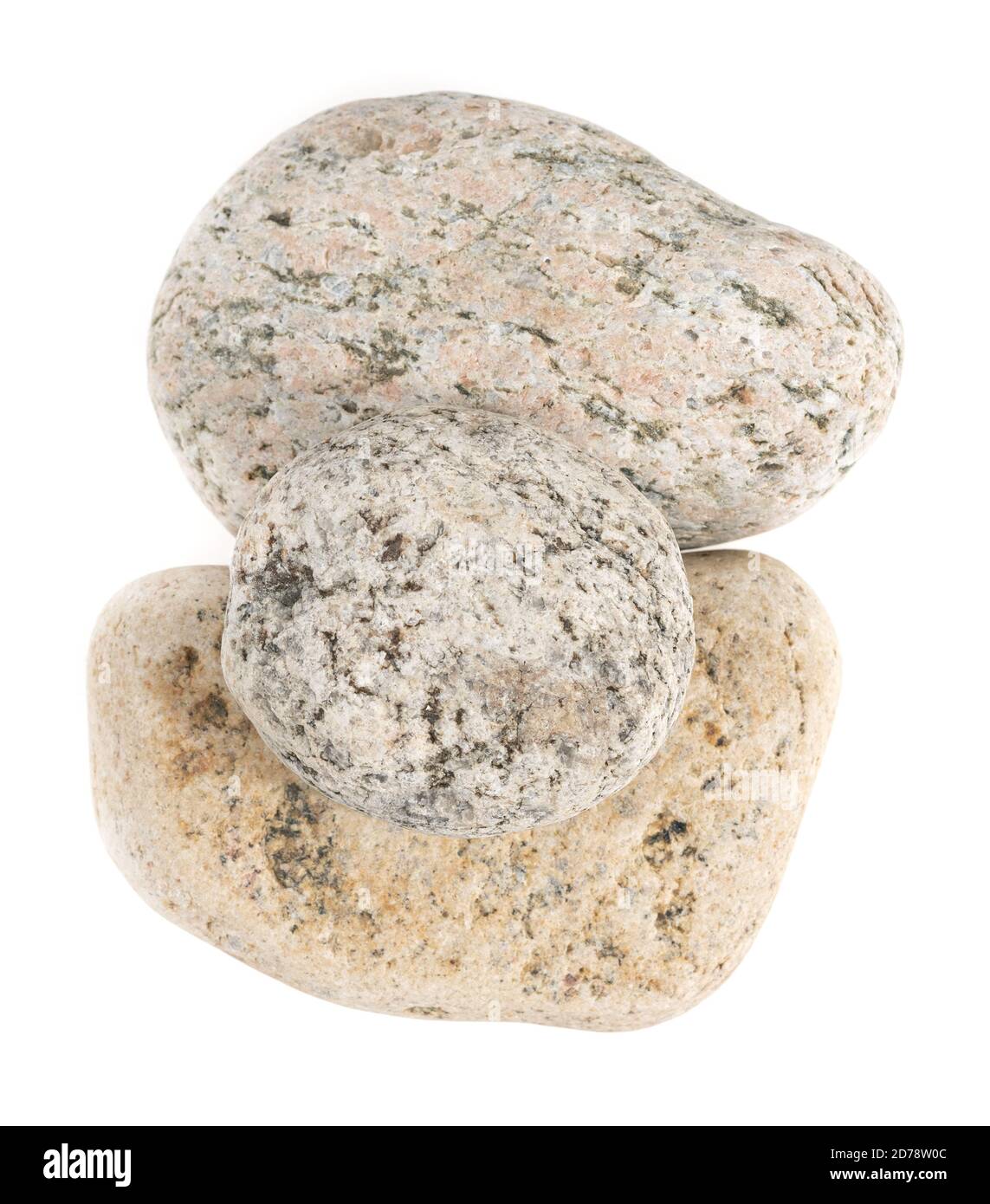 Natural large stone, cobblestone isolated on white background. stones ...