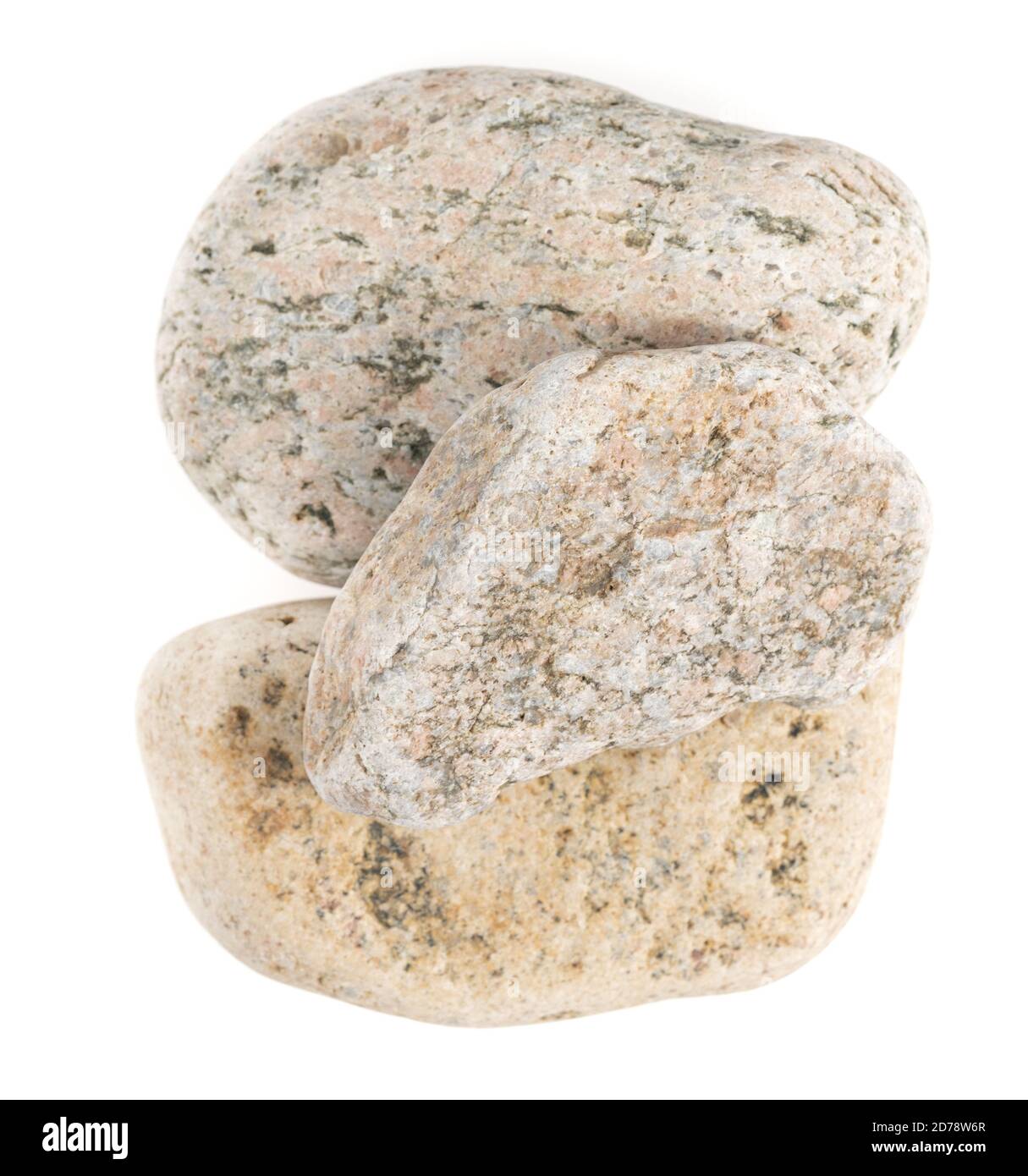 Natural large stone, cobblestone isolated on white background. stones ...