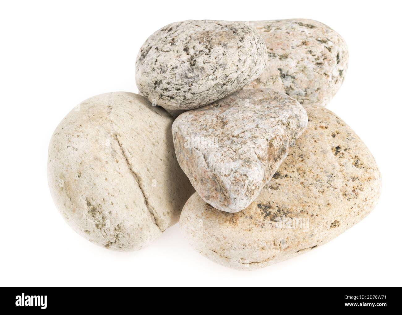 Natural large stone, cobblestone isolated on white background. stones ...