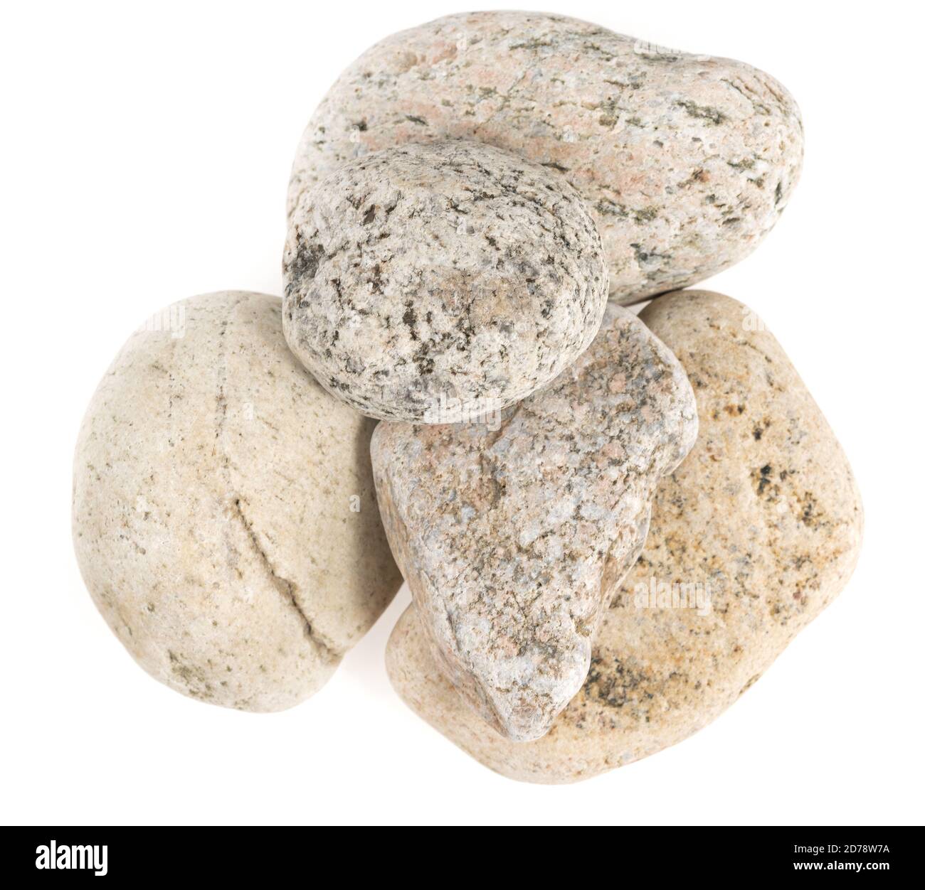 Natural large stone, cobblestone isolated on white background. stones ...