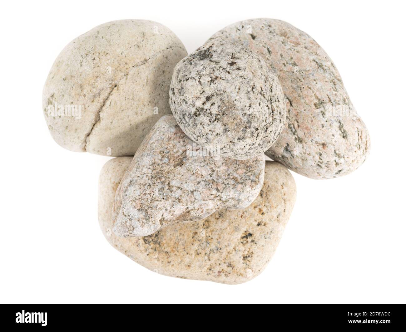 Natural large stone, cobblestone isolated on white background. stones ...