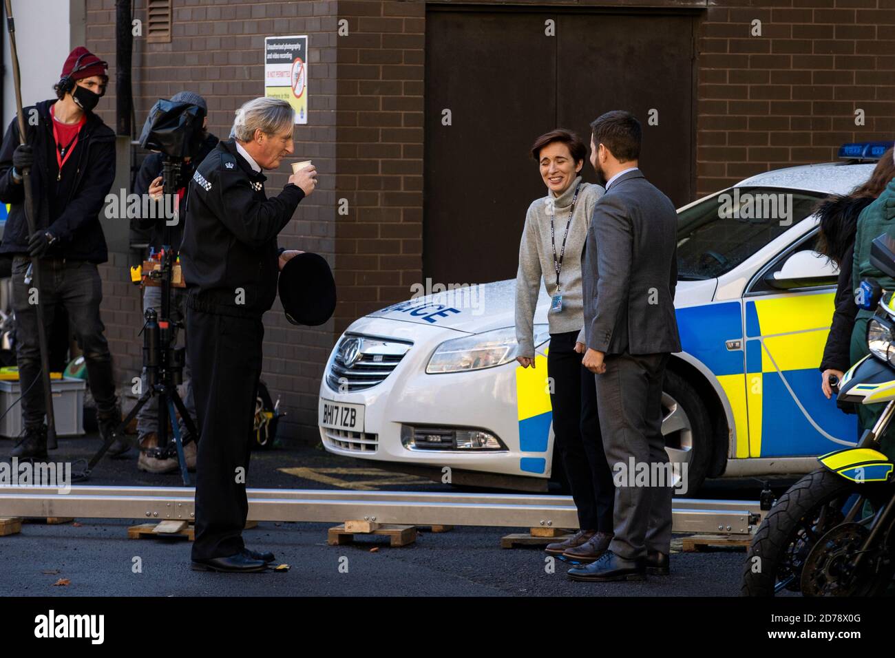 (left to right) Adrian Dunbar, Vicky McClure and Martin Compston on the ...