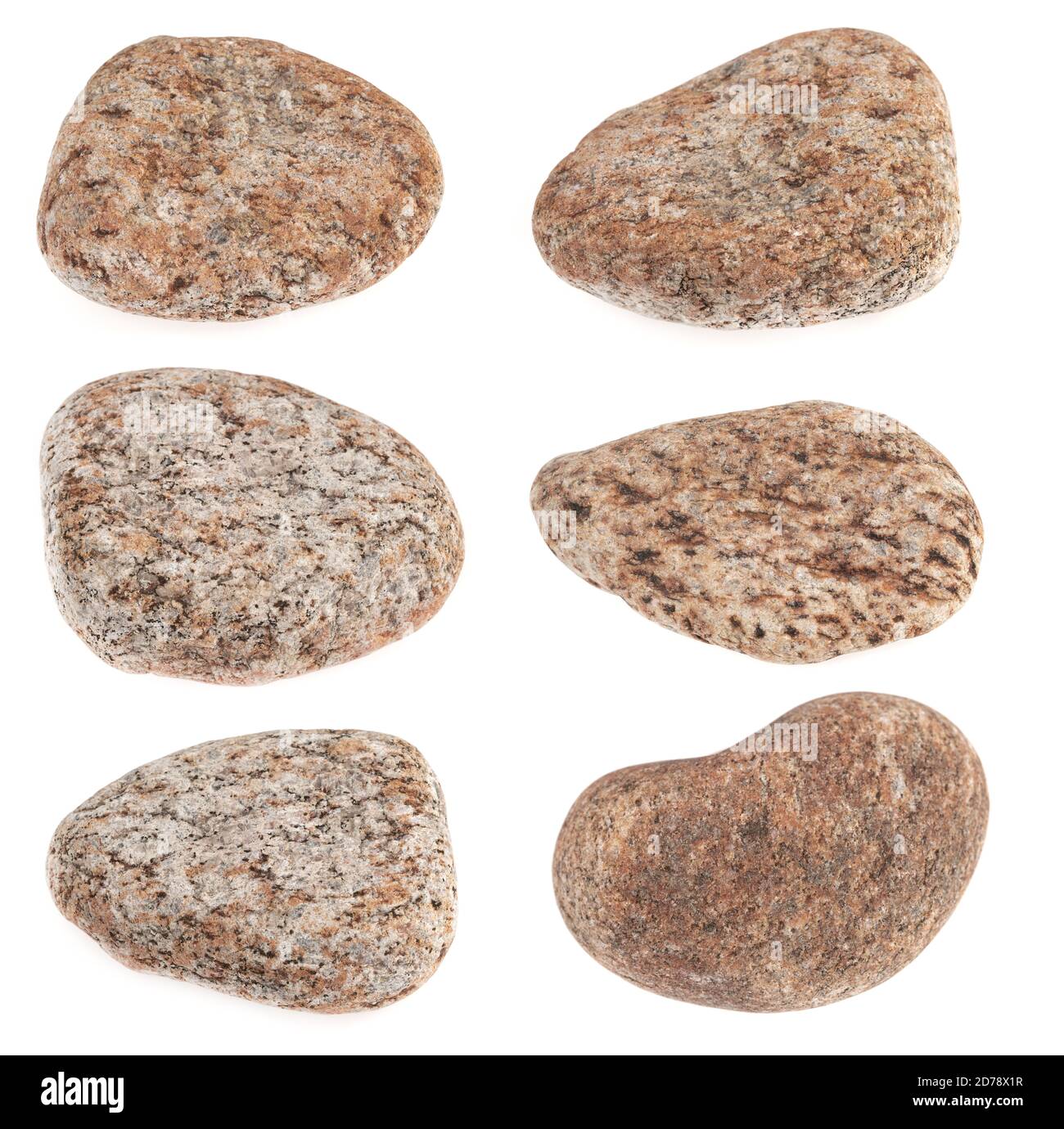 Natural large stone, cobblestone isolated on white background. stones ...