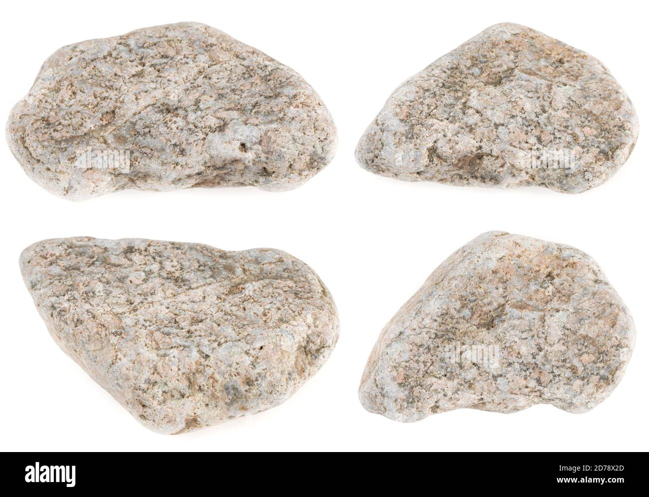 Natural large stone, cobblestone isolated on white background. stones ...