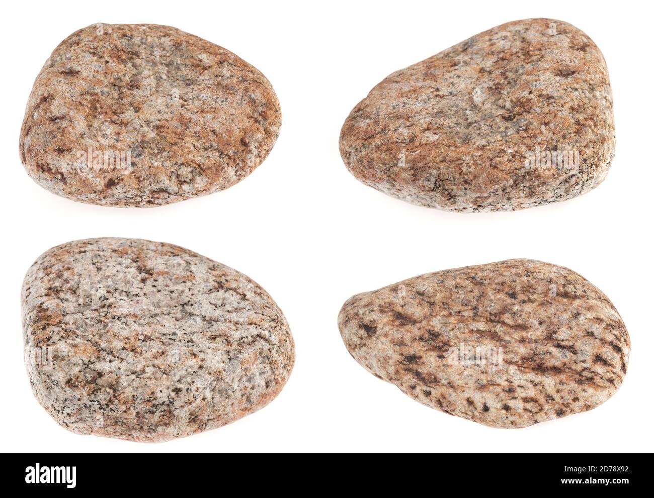 Natural large stone, cobblestone isolated on white background. stones ...