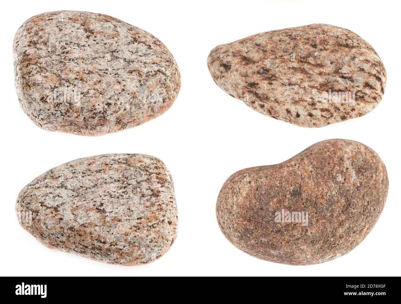 Natural large stone, cobblestone isolated on white background. stones ...