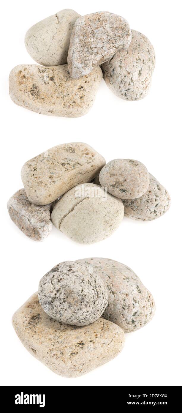 Natural large stone, cobblestone isolated on white background. stones ...