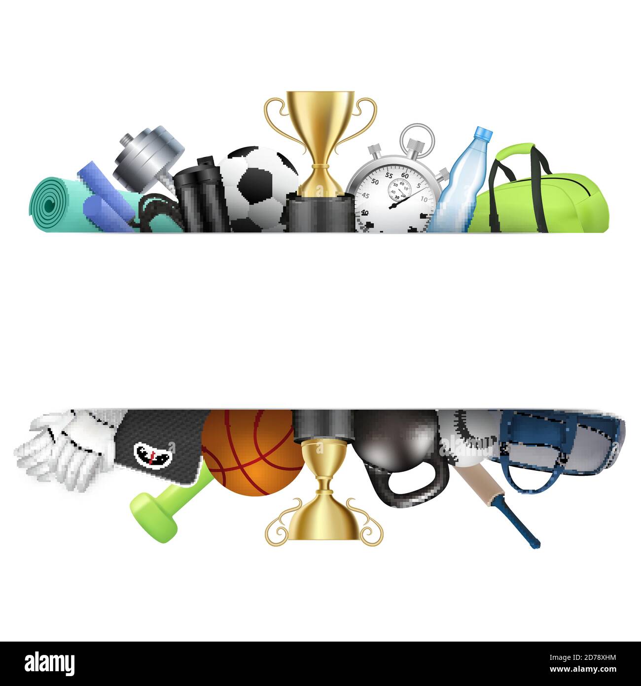 Sport poster, frame template. Vector illustration. Fitness gym ...