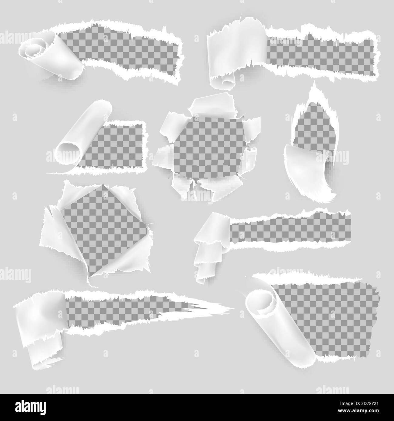 Creative paper cut craft style frame set, vector illustration ...