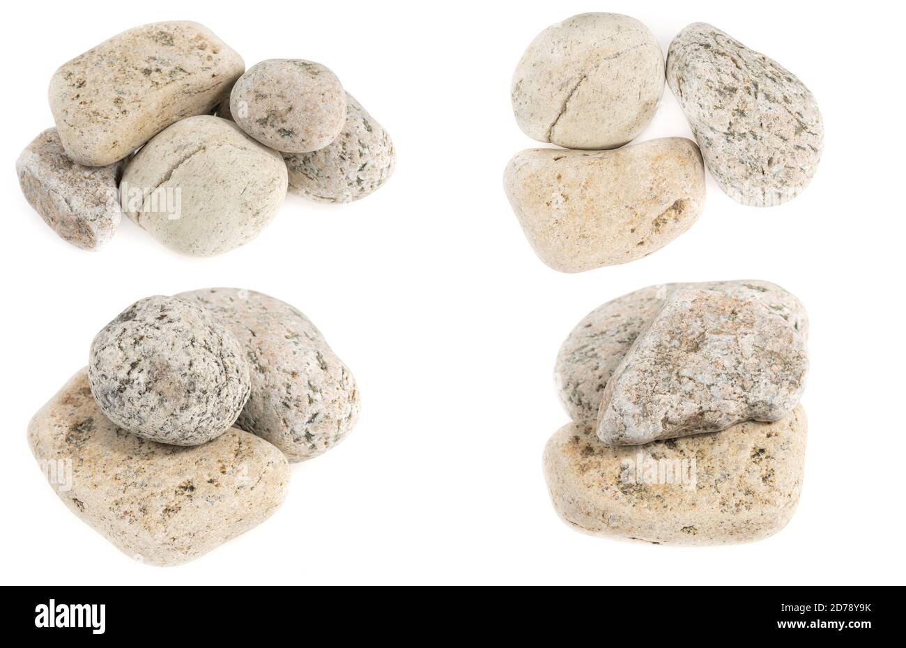 Natural large stone, cobblestone isolated on white background. stones ...