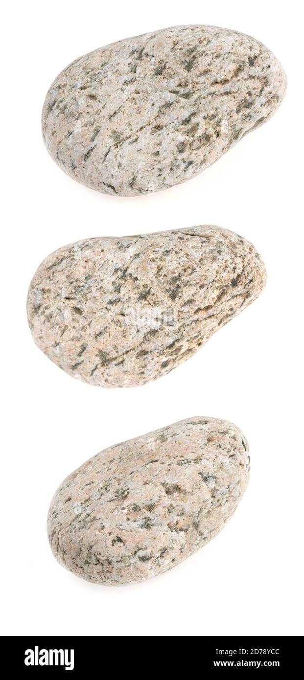 Natural large stone, cobblestone isolated on white background. stones ...