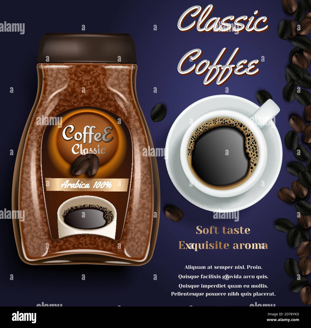 Coffee advertisement poster hi-res stock photography and images - Alamy