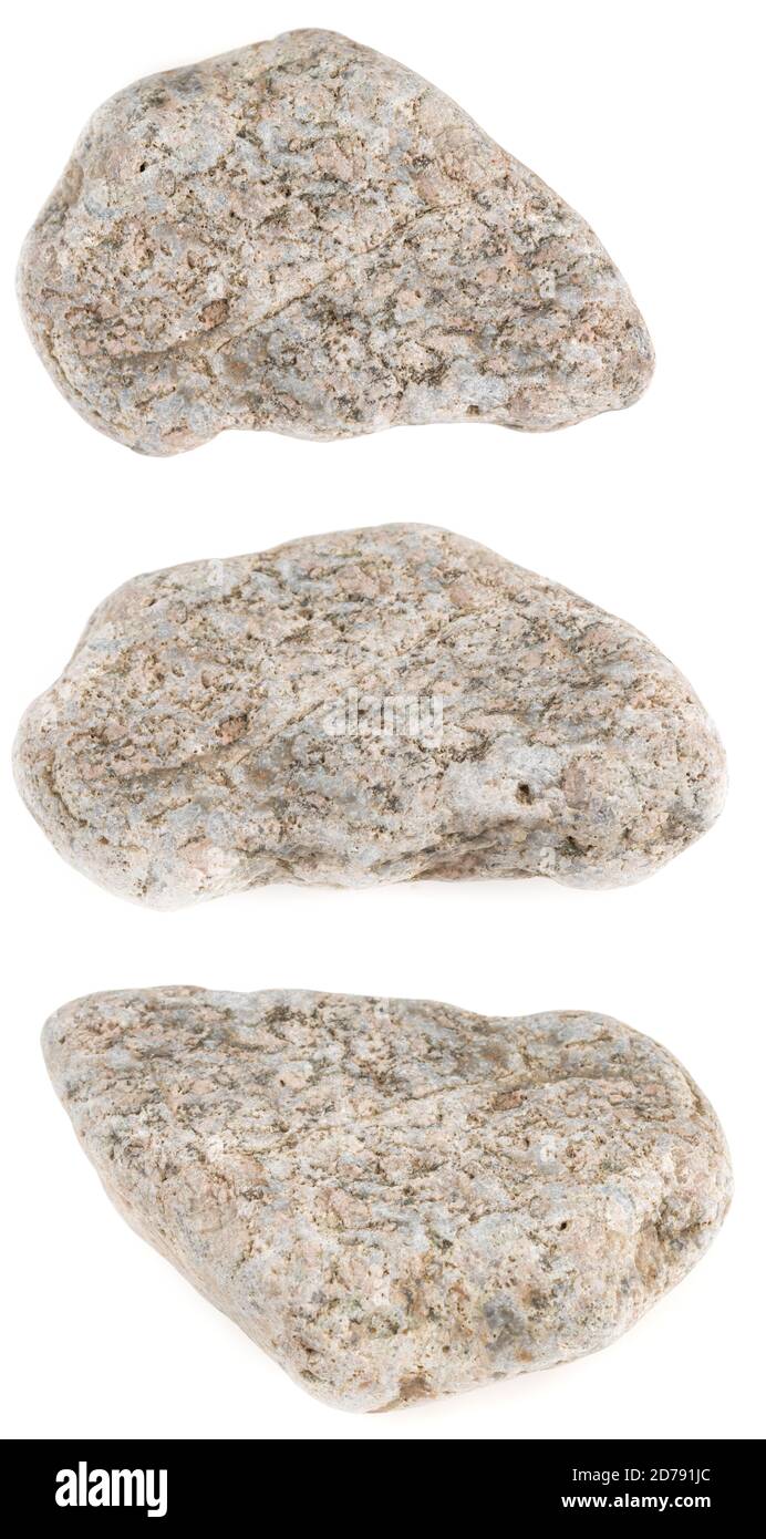 Natural large stone, cobblestone isolated on white background. stones ...