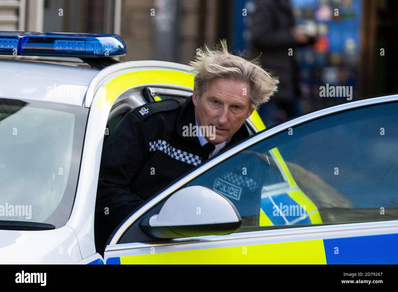 Adrian Dunbar on the set of the sixth series of Line of Duty, which is ...