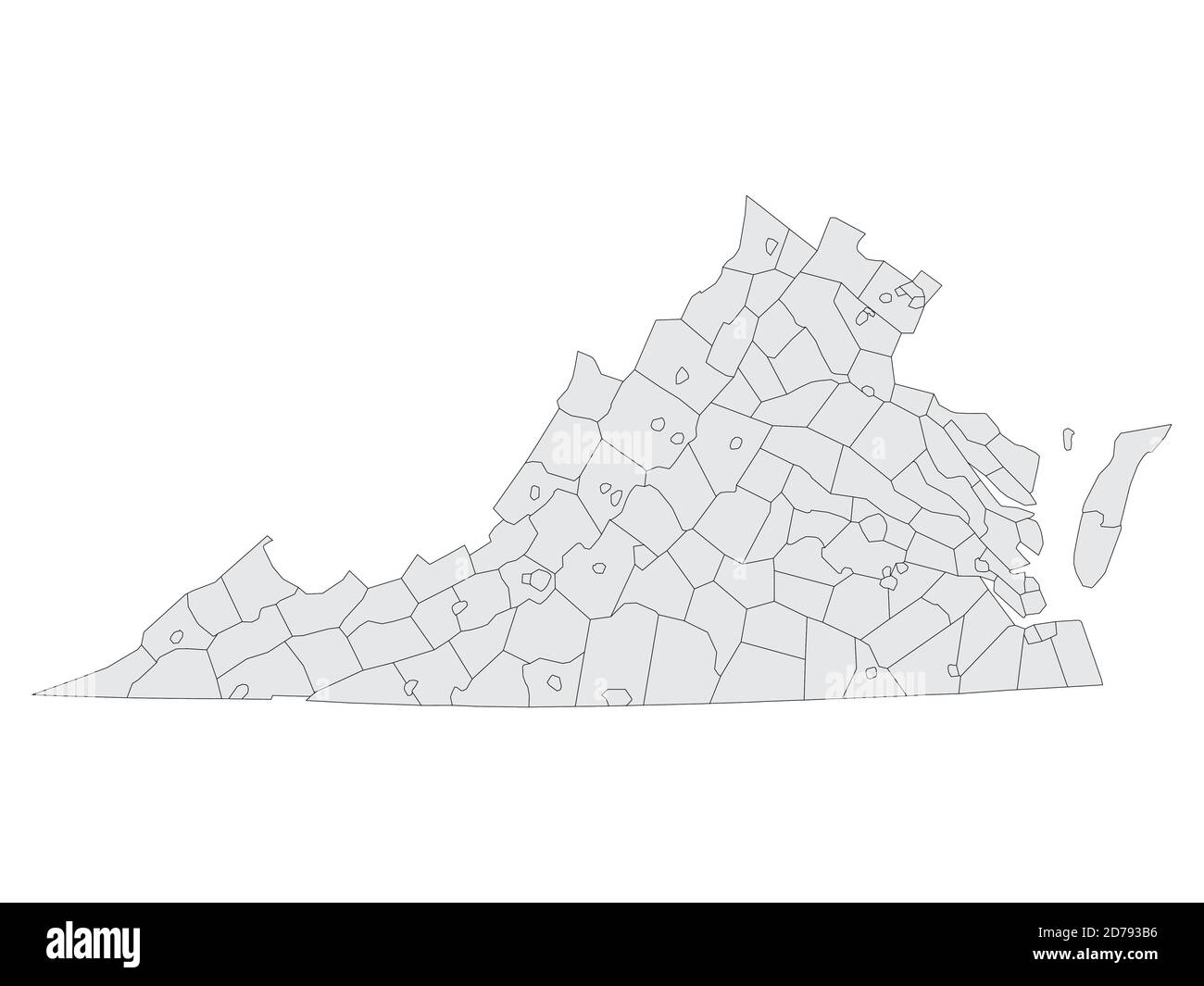 Virginia usa map in grey Stock Vector Images - Alamy