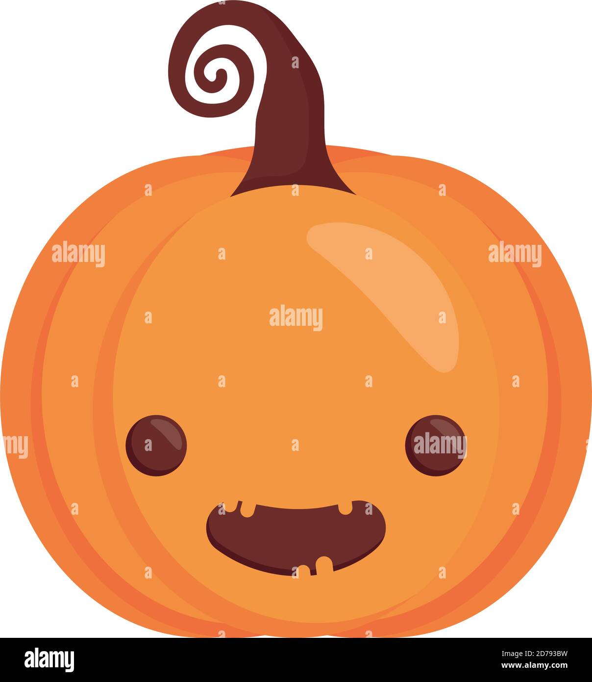 happy halloween cute pumpkin character vector illustration design Stock ...