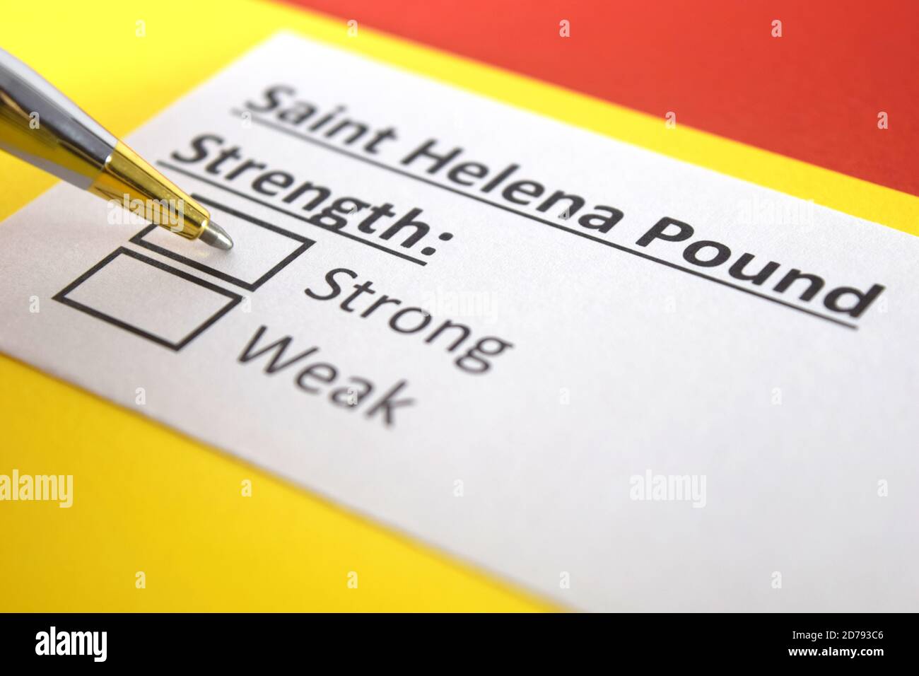 One person is answering question about strength of Saint Helena Pound ...