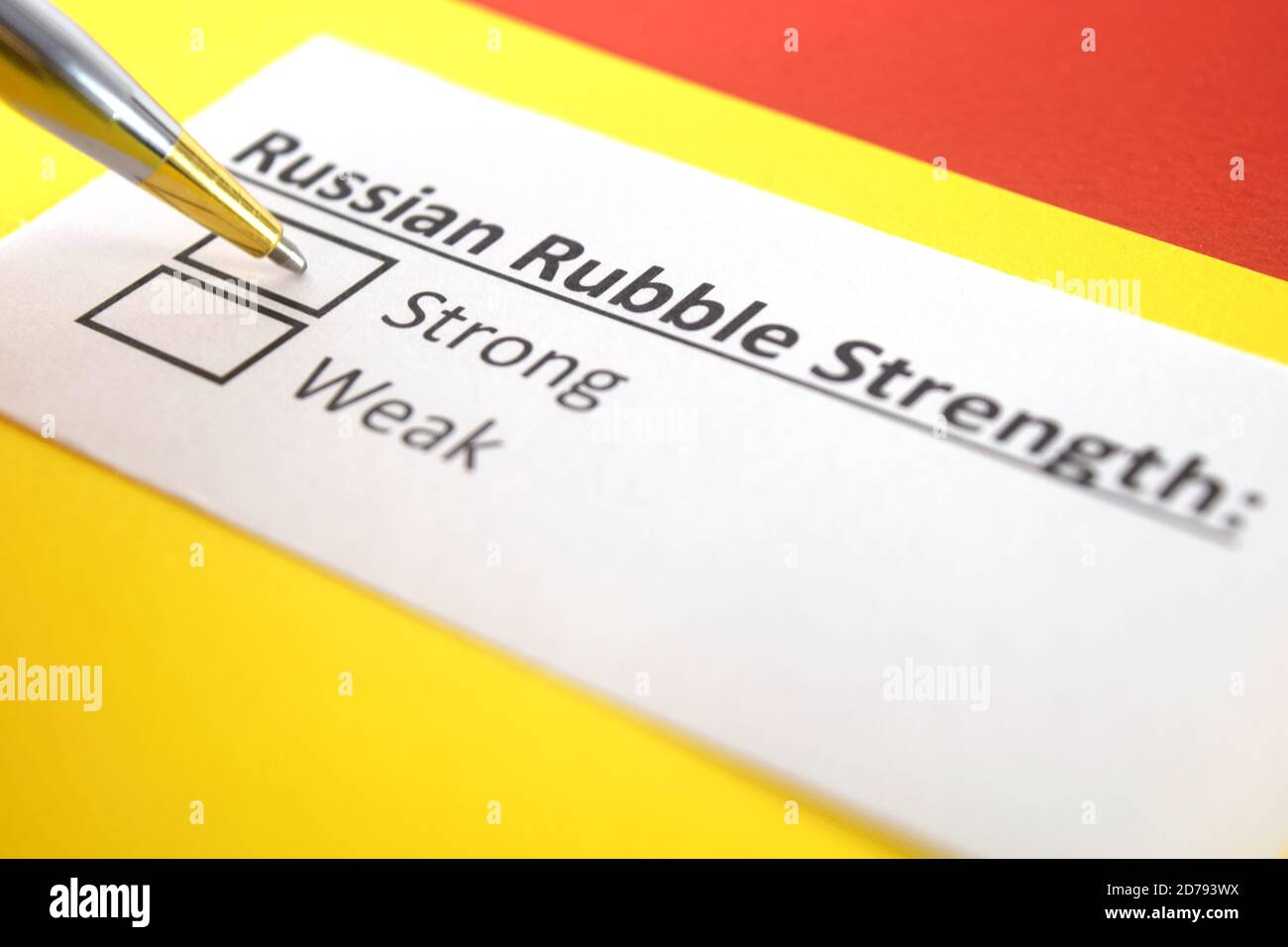 One person is answering question about strength of Russian Rubble Stock ...