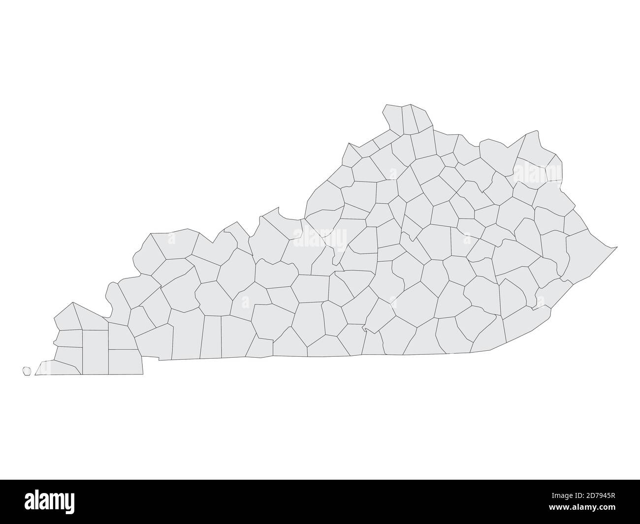 Grey Flat Election Counties Map of the United States of America Federal ...
