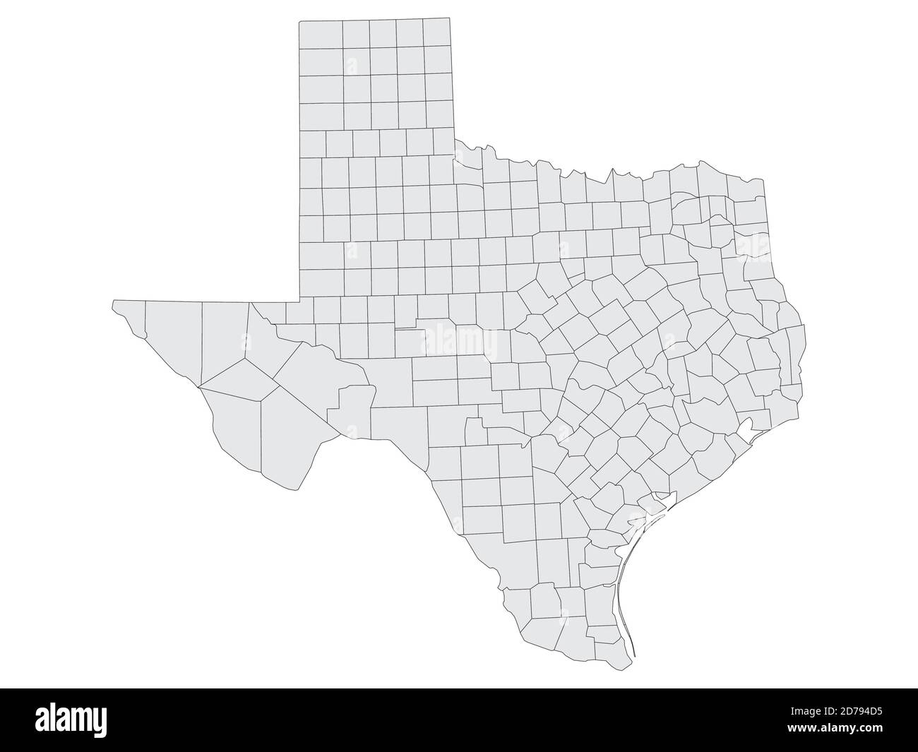 Grey Flat Election Counties Map of the United States of America Federal ...