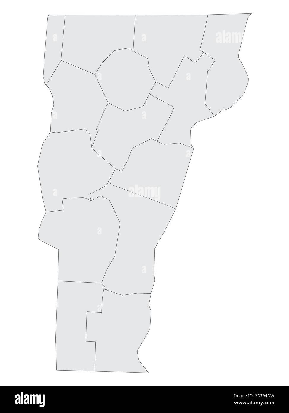 Grey Flat Election Counties Map of the United States of America Federal ...