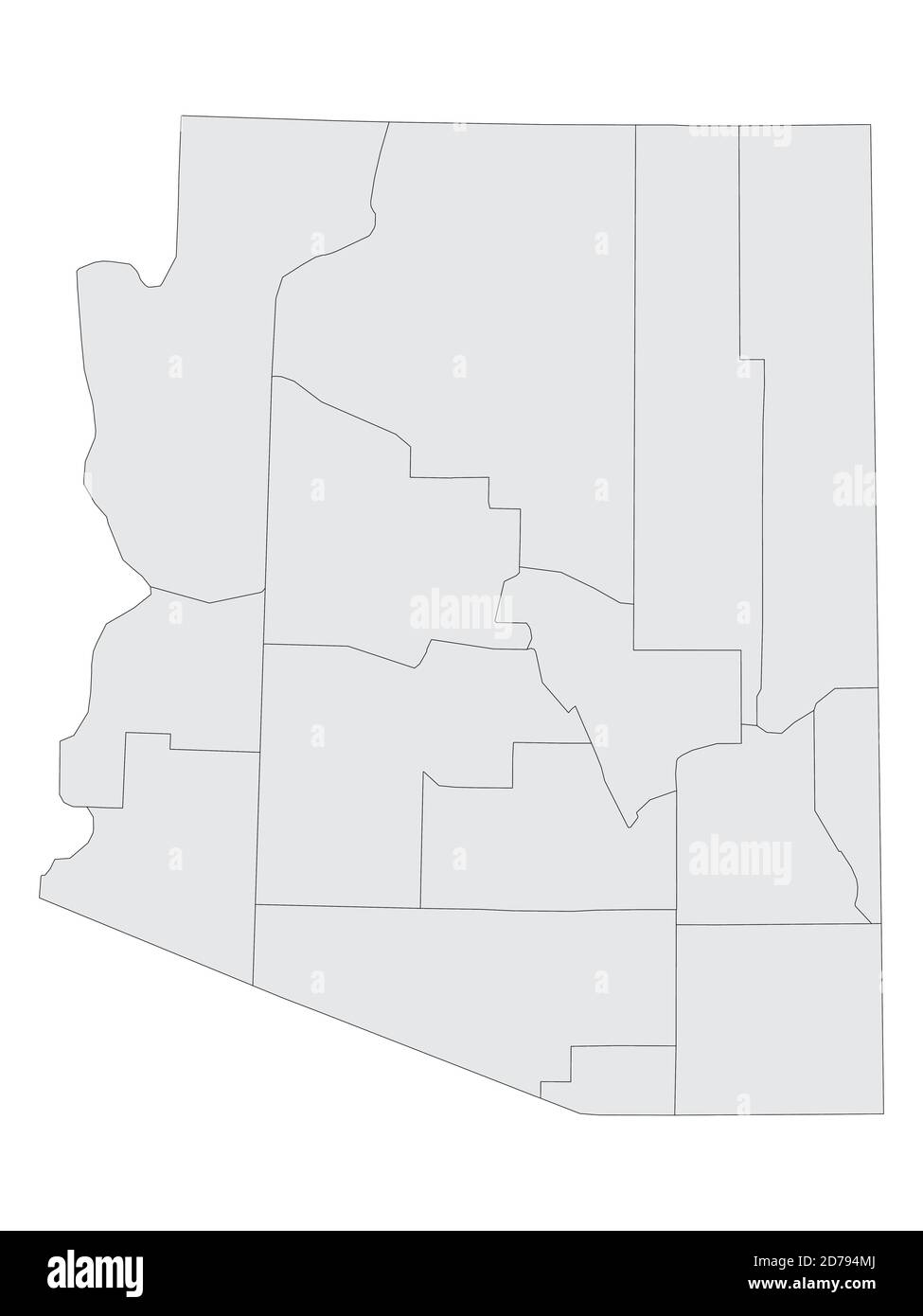 Grey Flat Election Counties Map of the United States of America Federal ...