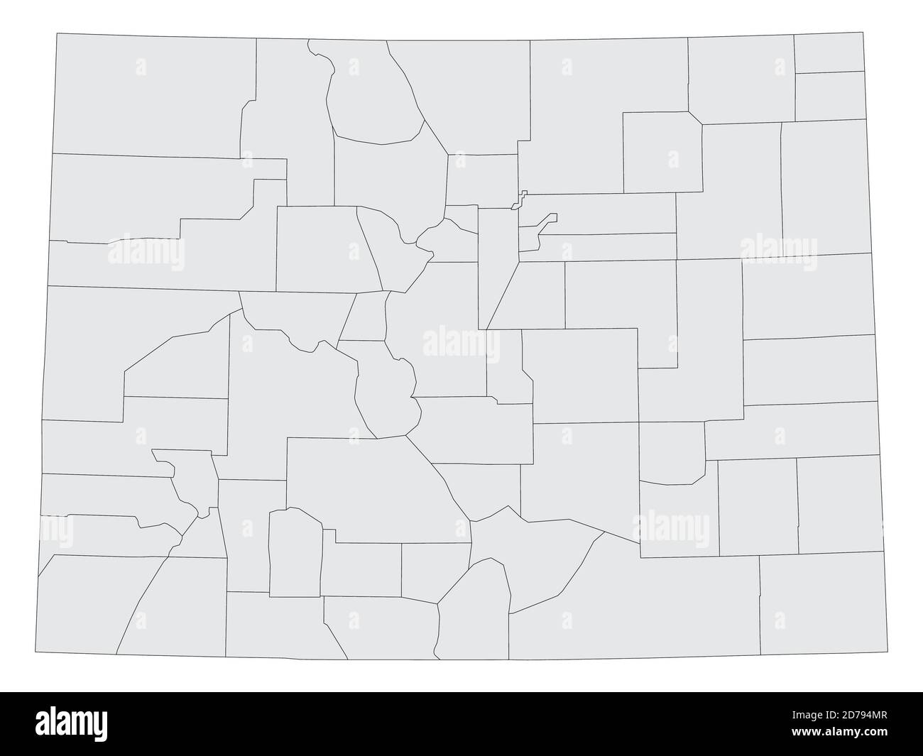 Grey Flat Election Counties Map of the United States of America Federal ...
