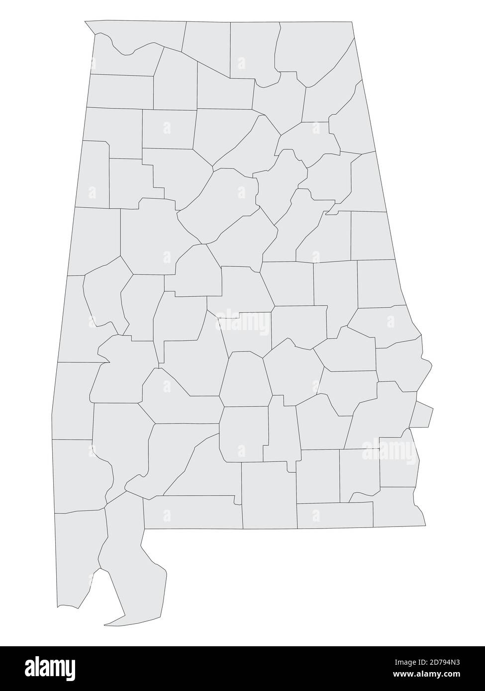 Grey Flat Election Counties Map of the United States of America Federal ...