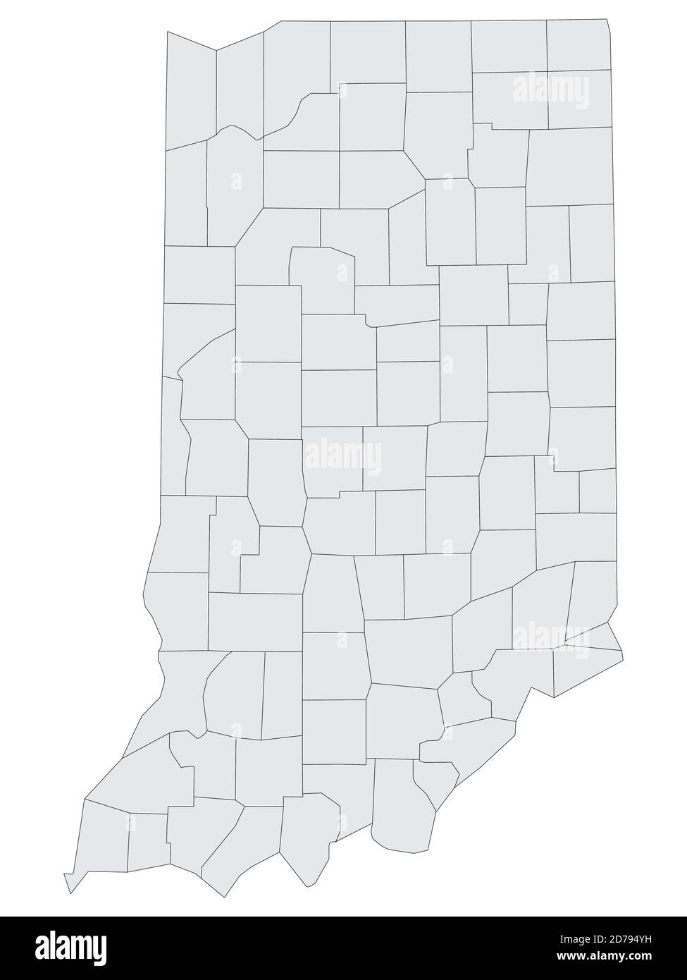 Grey Flat Election Counties Map of the United States of America Federal ...