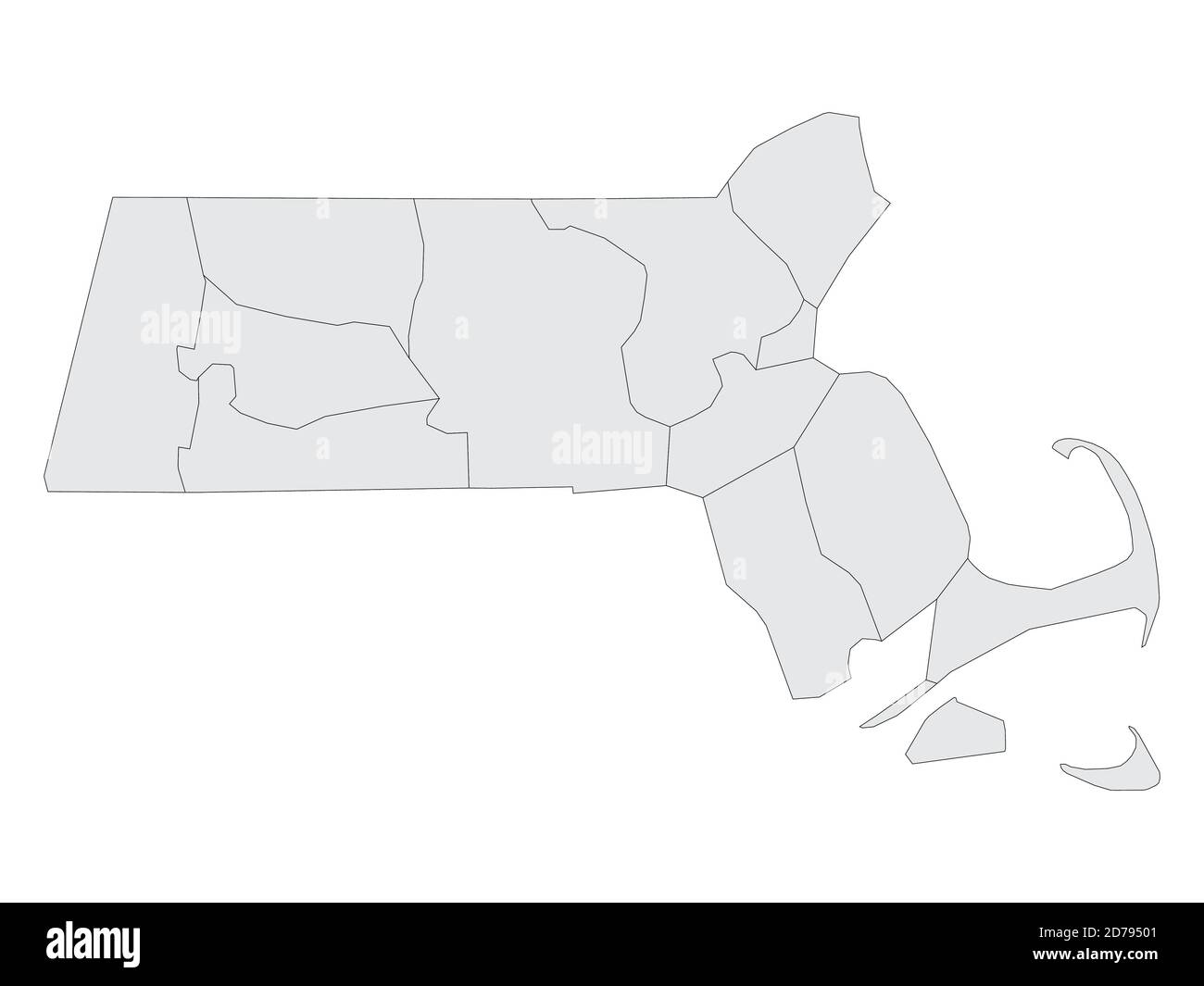 Grey Flat Election Counties Map of the United States of America Federal ...