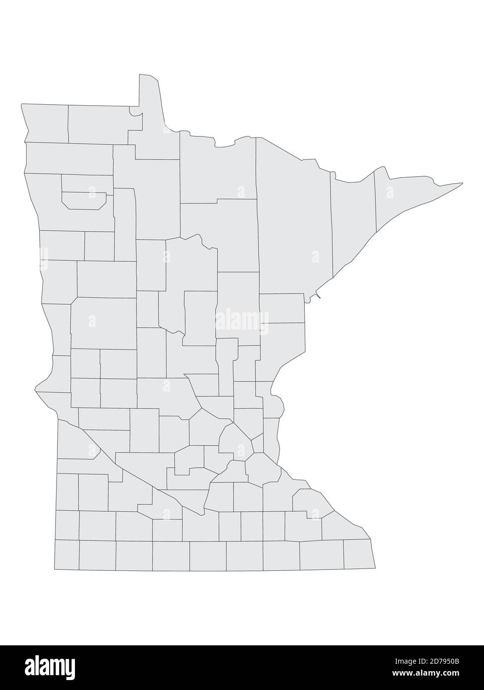 Grey Flat Election Counties Map of the United States of America Federal ...