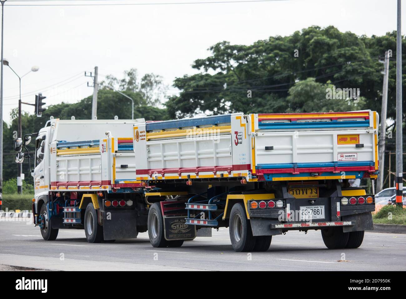 Chiangmai, Thailand - October 16 2020: Dump Truck of Payawan Transport ...