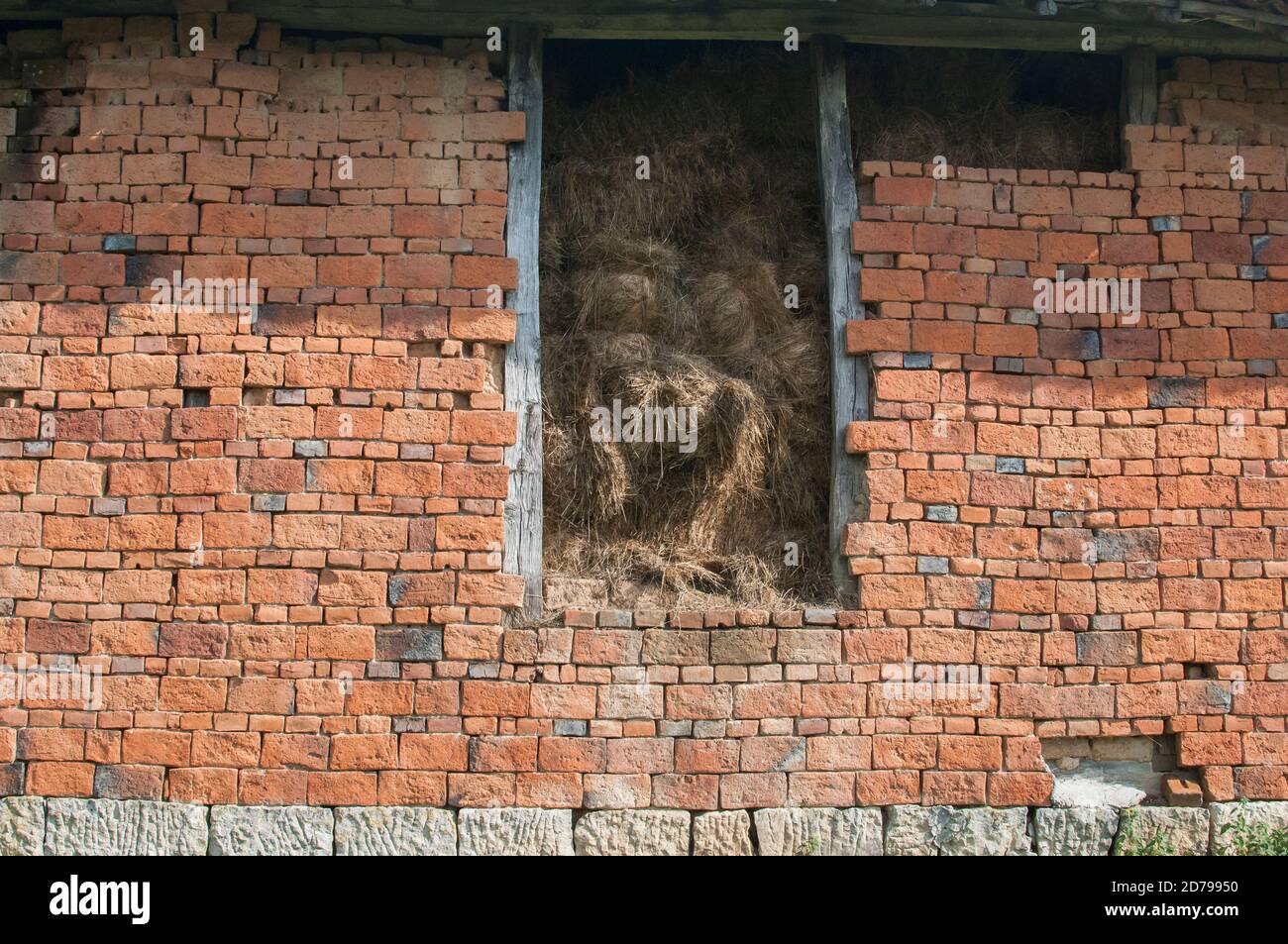 Old rural farm house brick wall closeup Stock Photo - Alamy