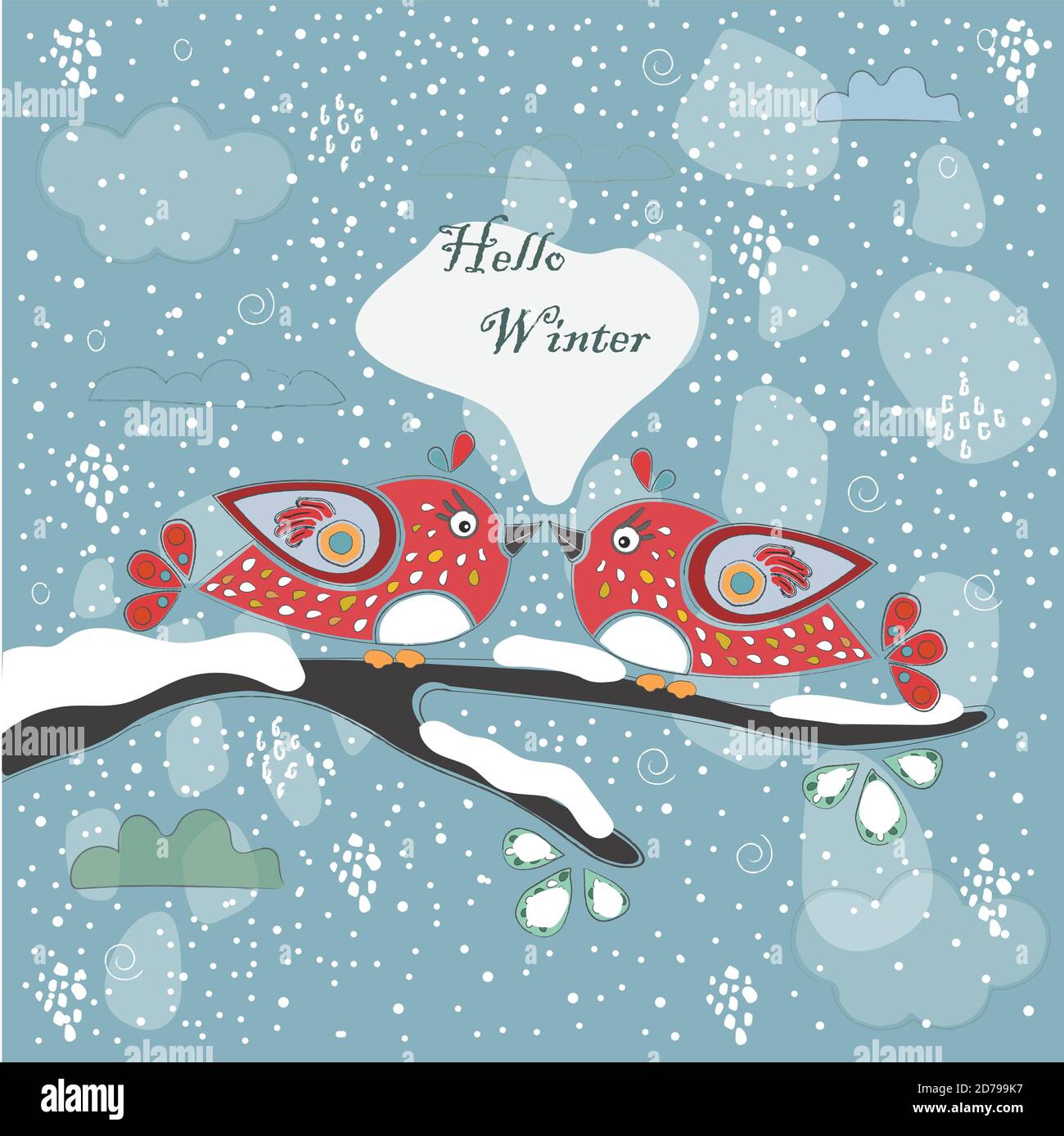 Tweeting birds cartoon Stock Vector Images - Alamy