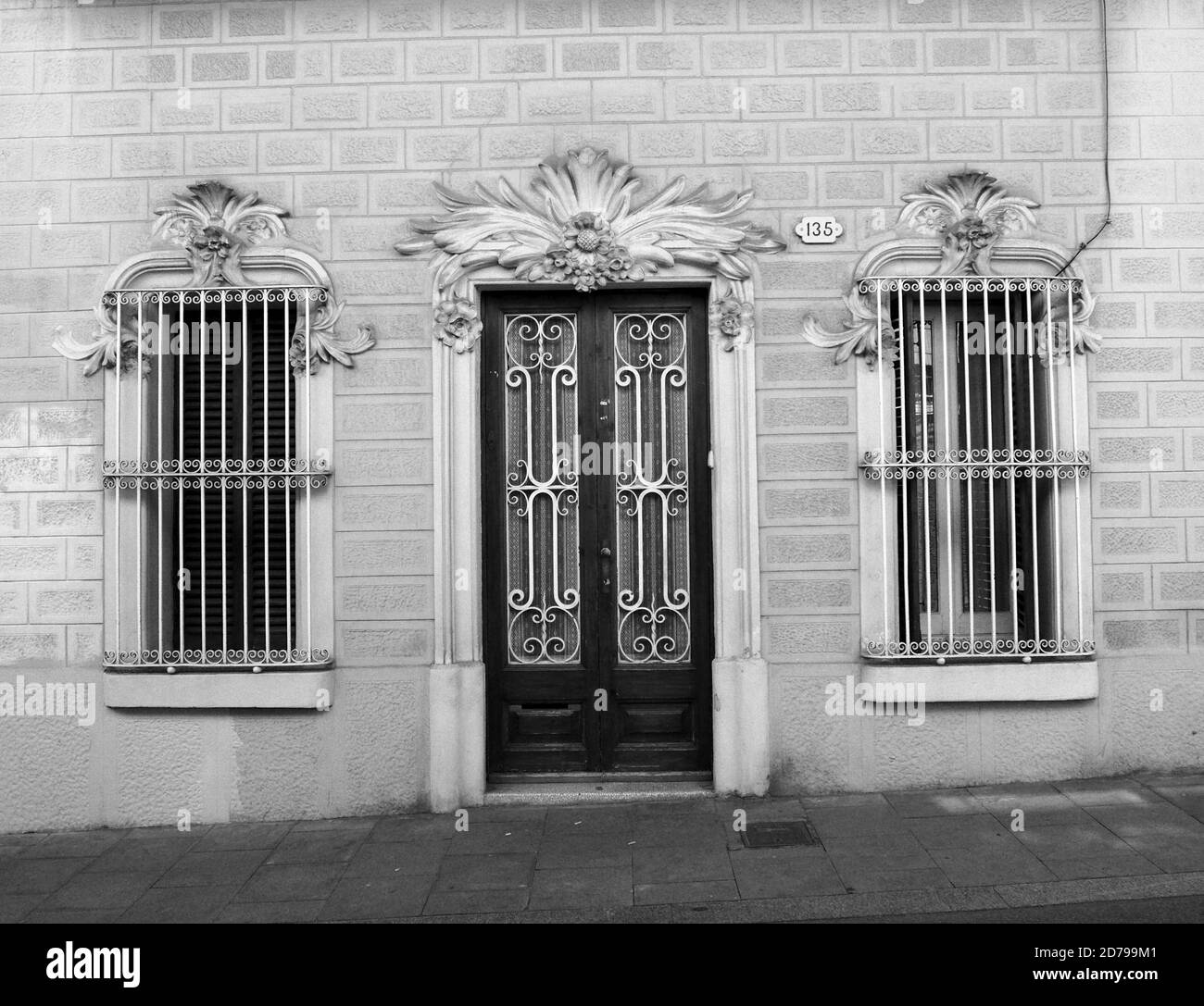 Arched windows two arched windows Black and White Stock Photos & Images ...