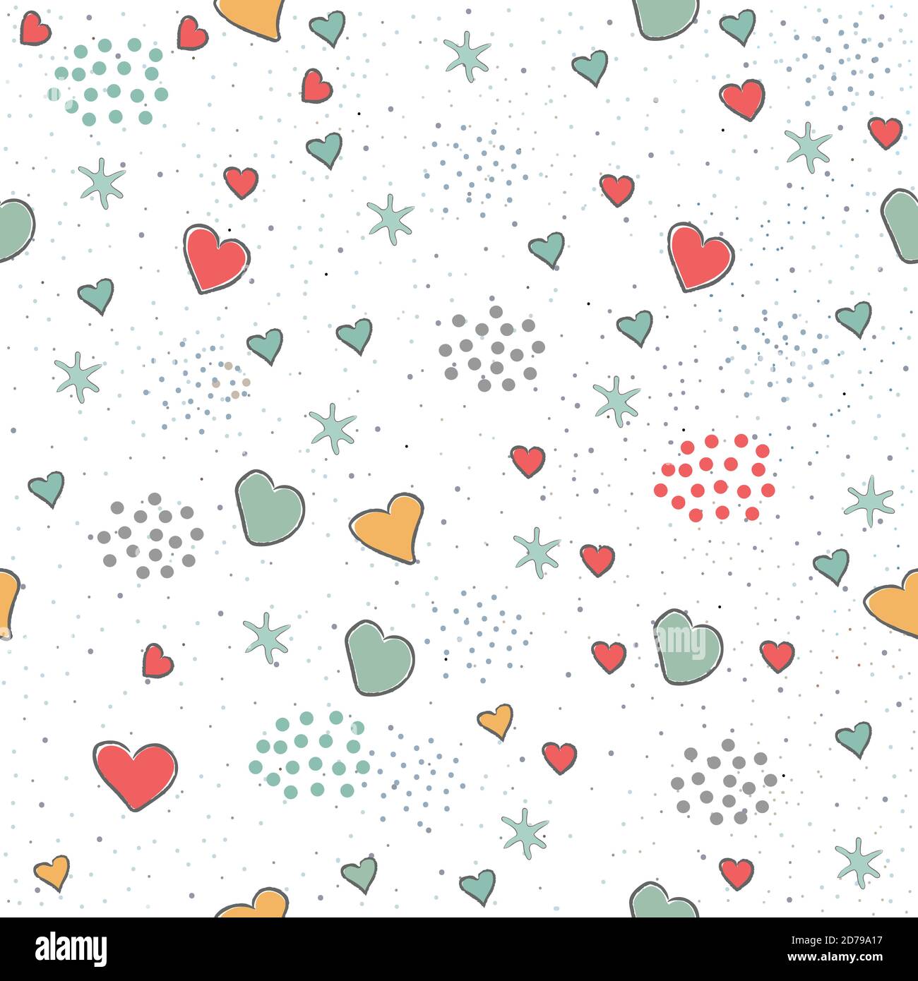 Heart Abstract Seamless Pattern. Modern Digital Design. Modern Fashion ...