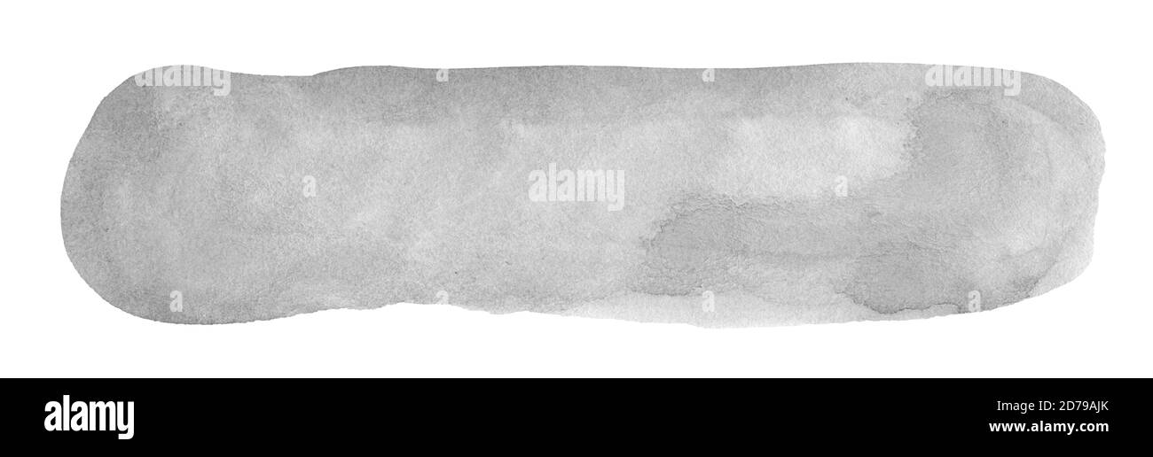 A grey oblong block drawn in watercolour with smooth edges. Ready-made ...