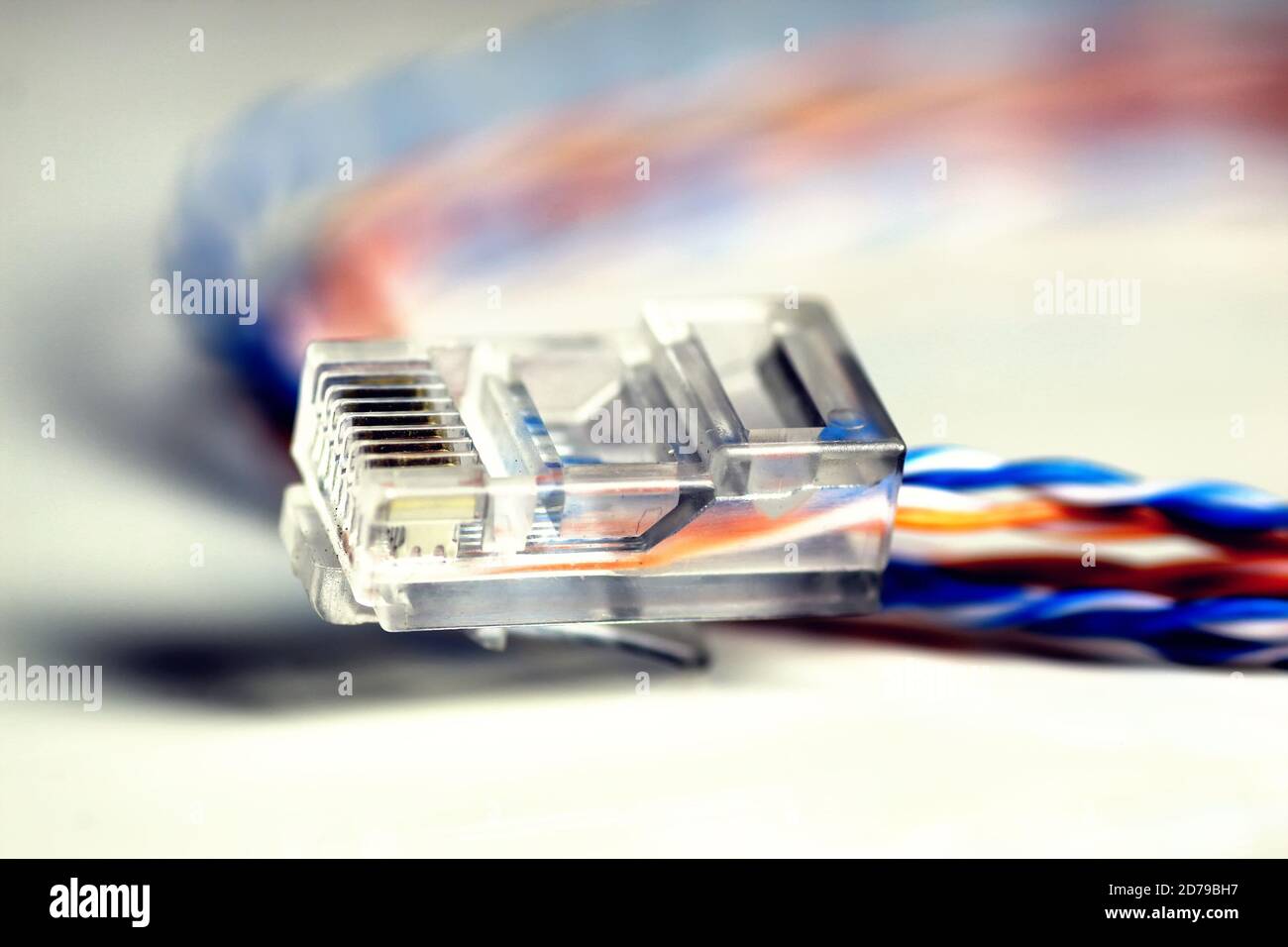 plug wire color lan Stock Photo - Alamy