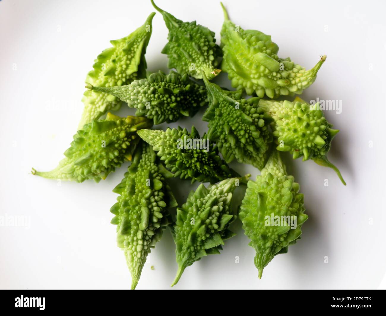 Forest bitter guard against white background, herbal fruit Stock Photo ...