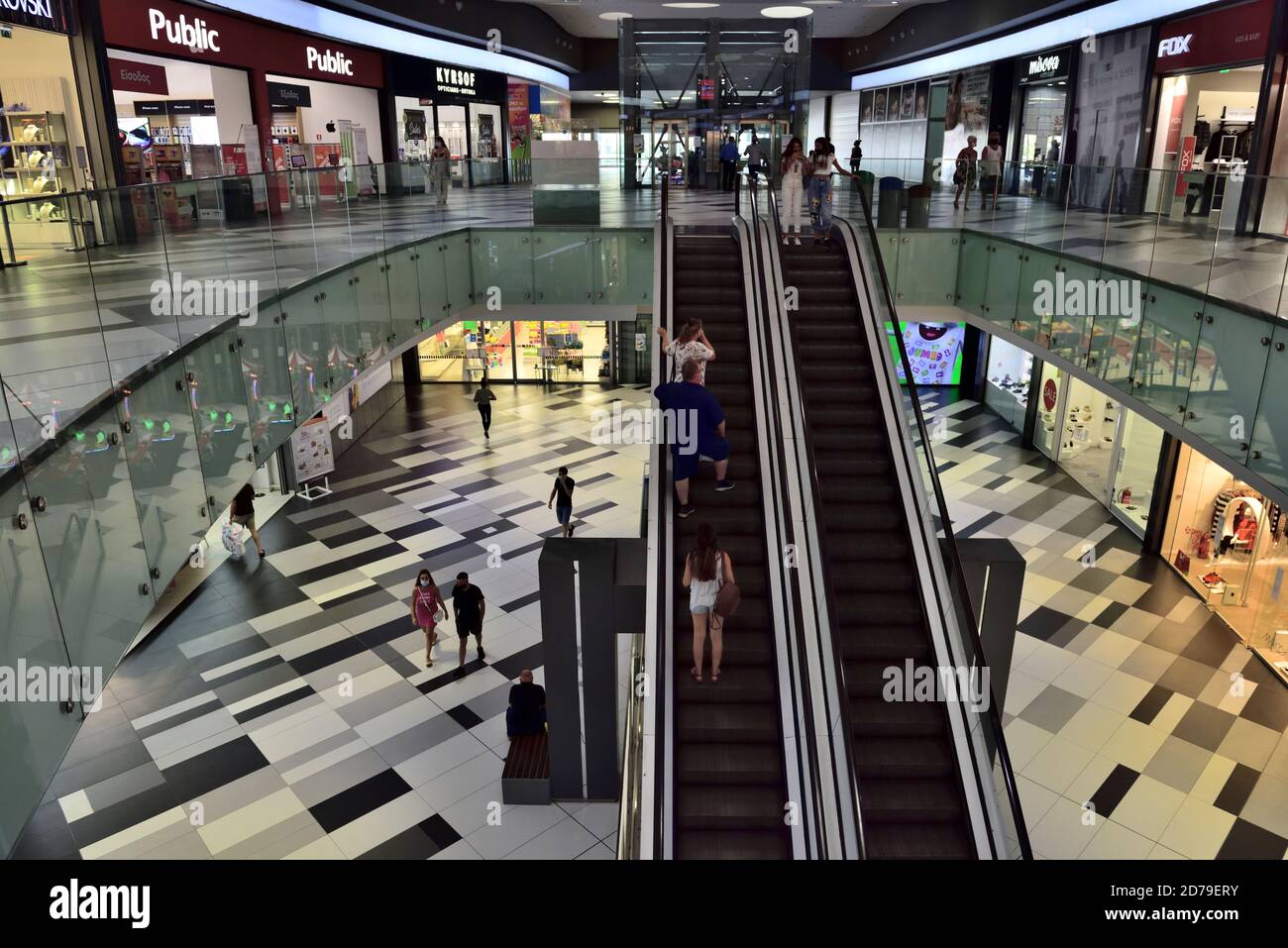 Interior of large shopping mall, “Kings Avenue”, Paphos, Cyprus Stock ...