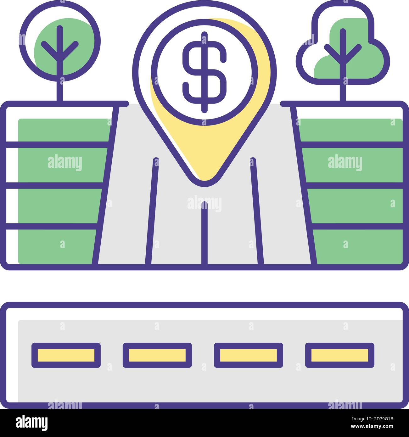Land plot RGB color icon Stock Vector Image & Art - Alamy