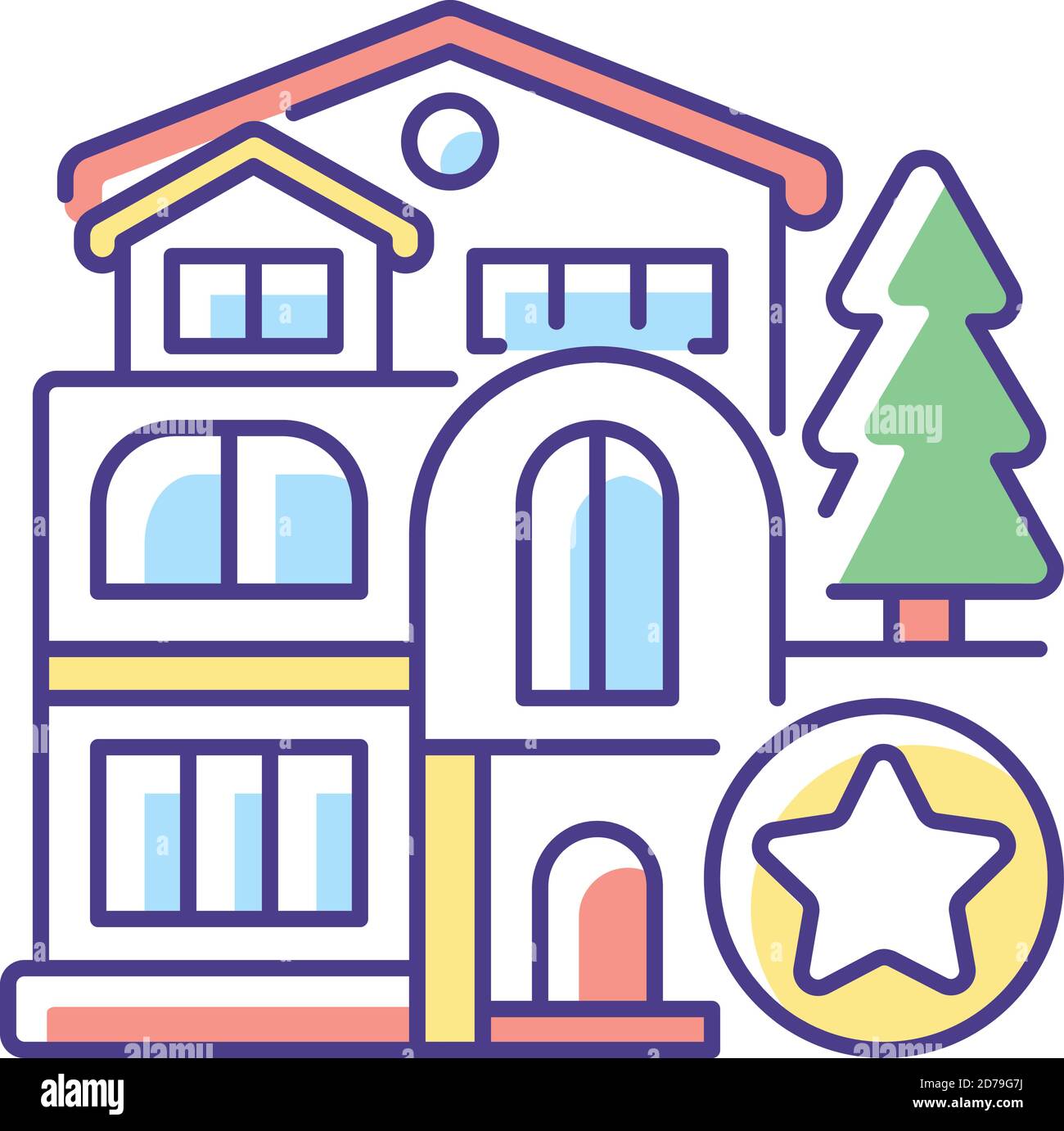 Grand villa Stock Vector Images - Alamy