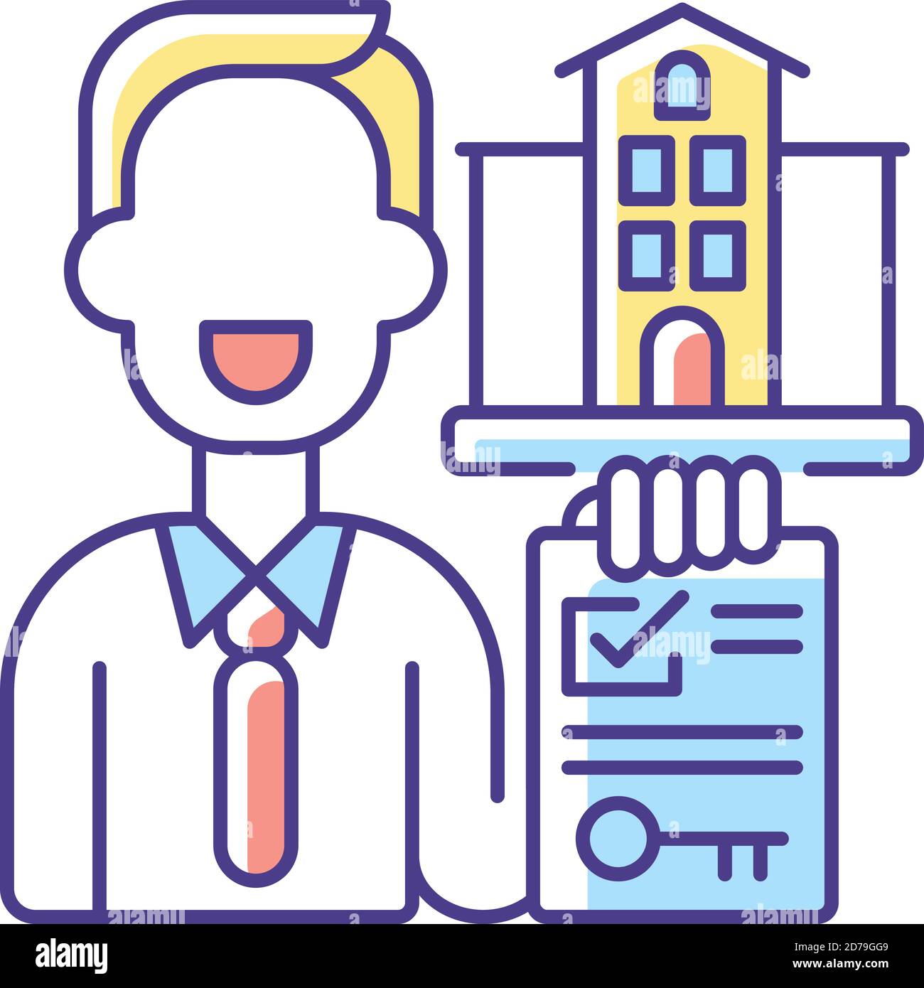 Realtor RGB color icon Stock Vector Image & Art - Alamy