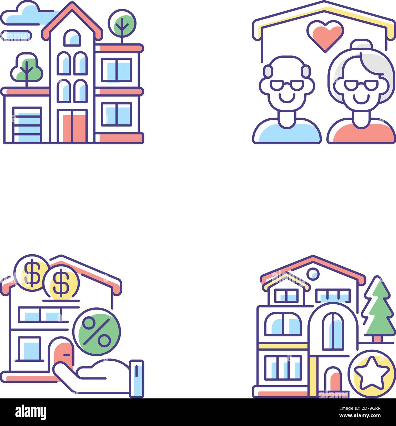 Building types RGB color icons set Stock Vector Image & Art - Alamy Building types RGB color icons set Stock Vector Image & Art - Alamy