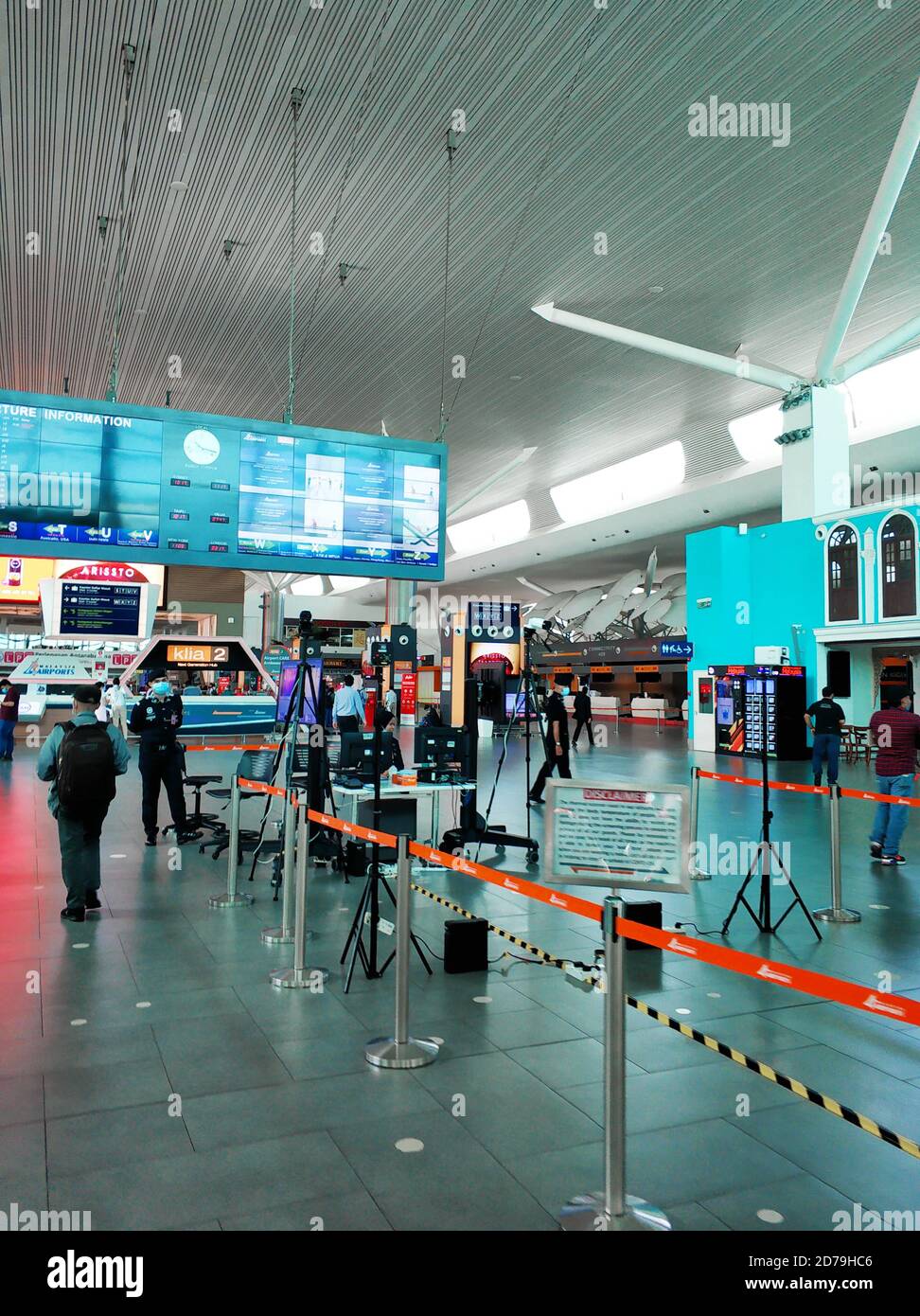 Temperature checkpoint at the airport during the coronavirus pandemic ...