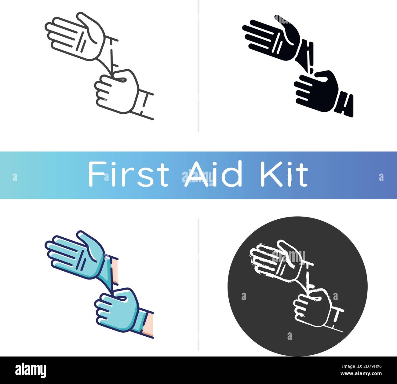 Safety first gloves Stock Vector Images - Alamy